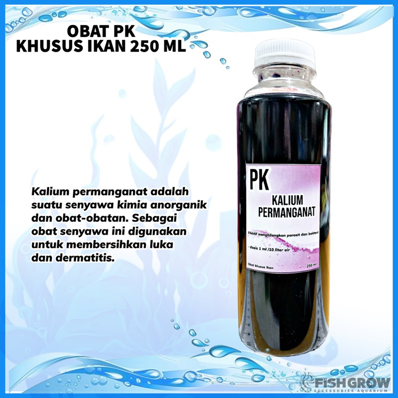 Jual OBAT IKAN PK PEKA CAIR 250ML PERMANGANAS KALIKUS PARASIT BAKTERI ...