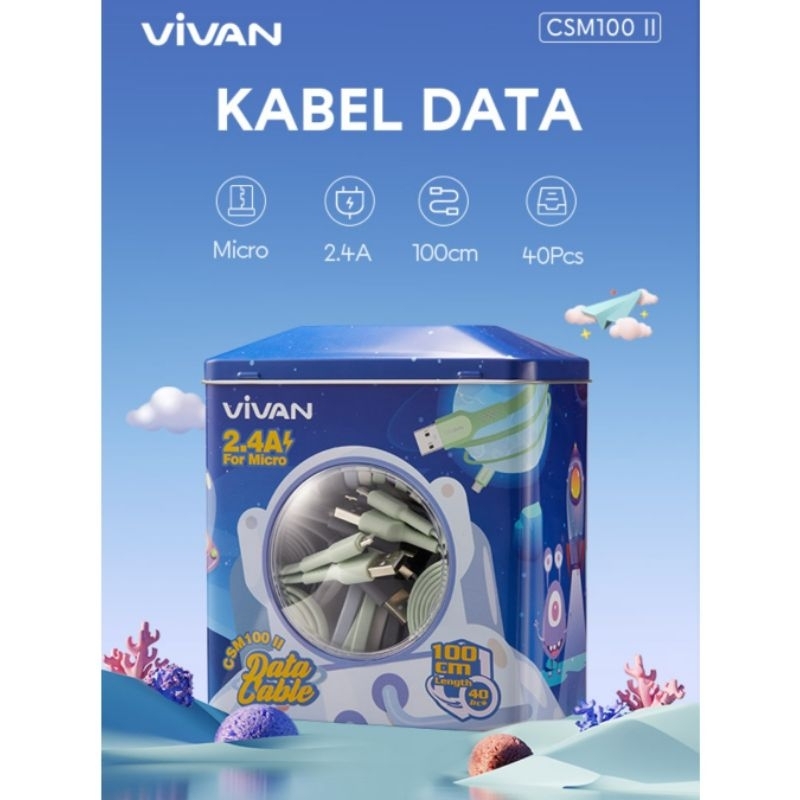 Jual Kabel data usb vivan CSM100 II isi 40pcs micro | Shopee Indonesia