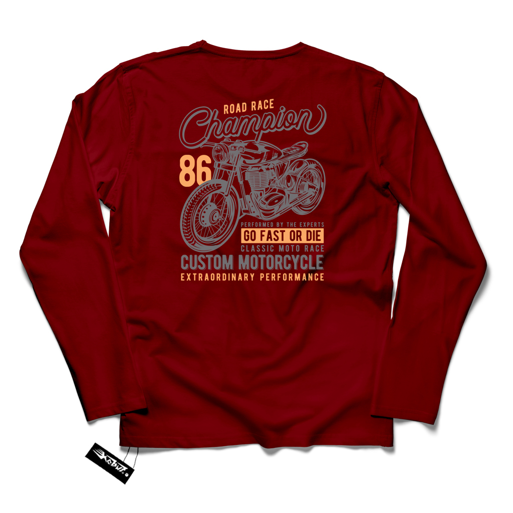 Jual KAOS MOTOR Road Race Champion Custom Motorcycle - BACK - Kain ...