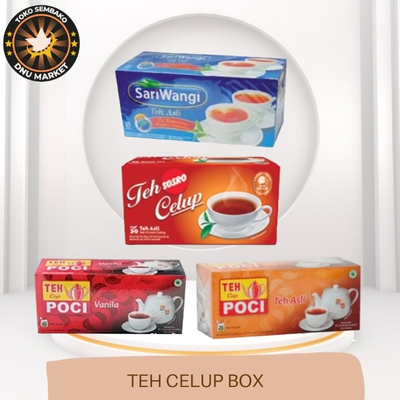 Jual SARIWANGI TEH CELUP ASLI BOX 25 KANTONG | SOSRO TEH CELUP BLACK ...