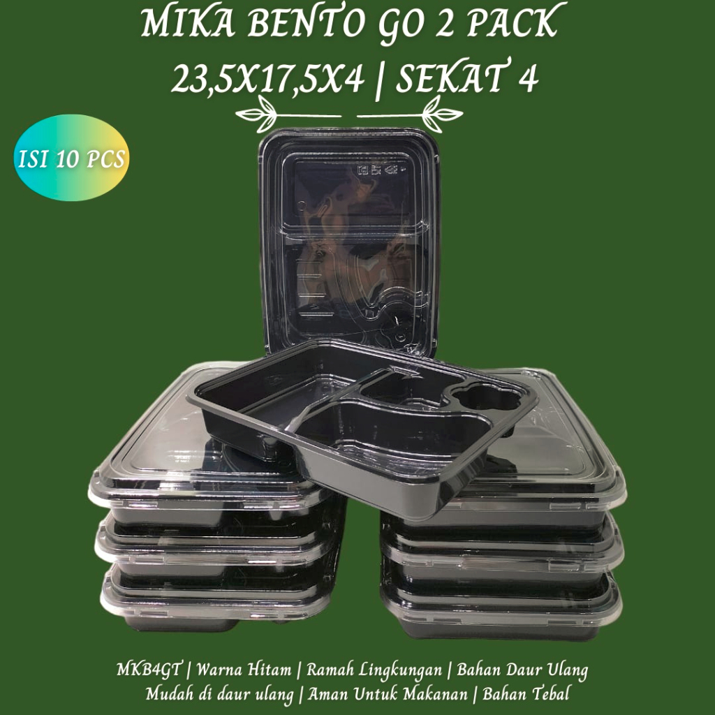 Jual Mika Bento Sekat 4 Partisi Bento Box Bento Tray Bento (Isi 10 Pcs ...