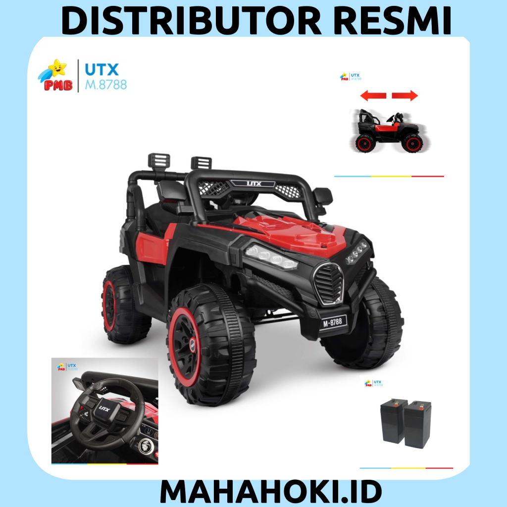 Jual MOBIL AKI ANAK REMOTE PMB UTX M8788 2 GEARBOX 2 AKI BISA MODE MAJU ...