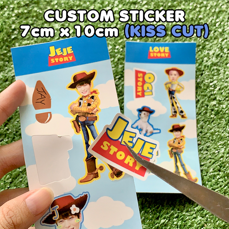 Jual CETAK CUSTOM STICKER 7cm x 14cm KISS CUT 7x14 CUTTING STIKER ...