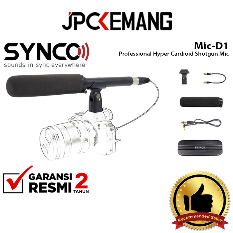 Jual SYNCO Mic D1 Hyper Cardioid Condenser Shotgun Microphone SYNCO D1 ...