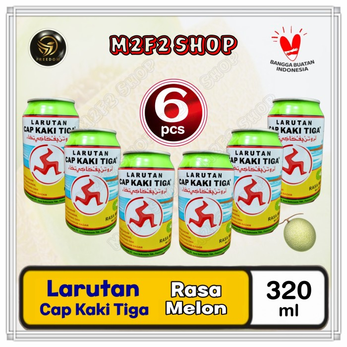 Jual Larutan Penyegar Cap Kaki Tiga Minuman Kaleng | Rasa Melon - 320 ml (Kemasan 6 Pcs ...