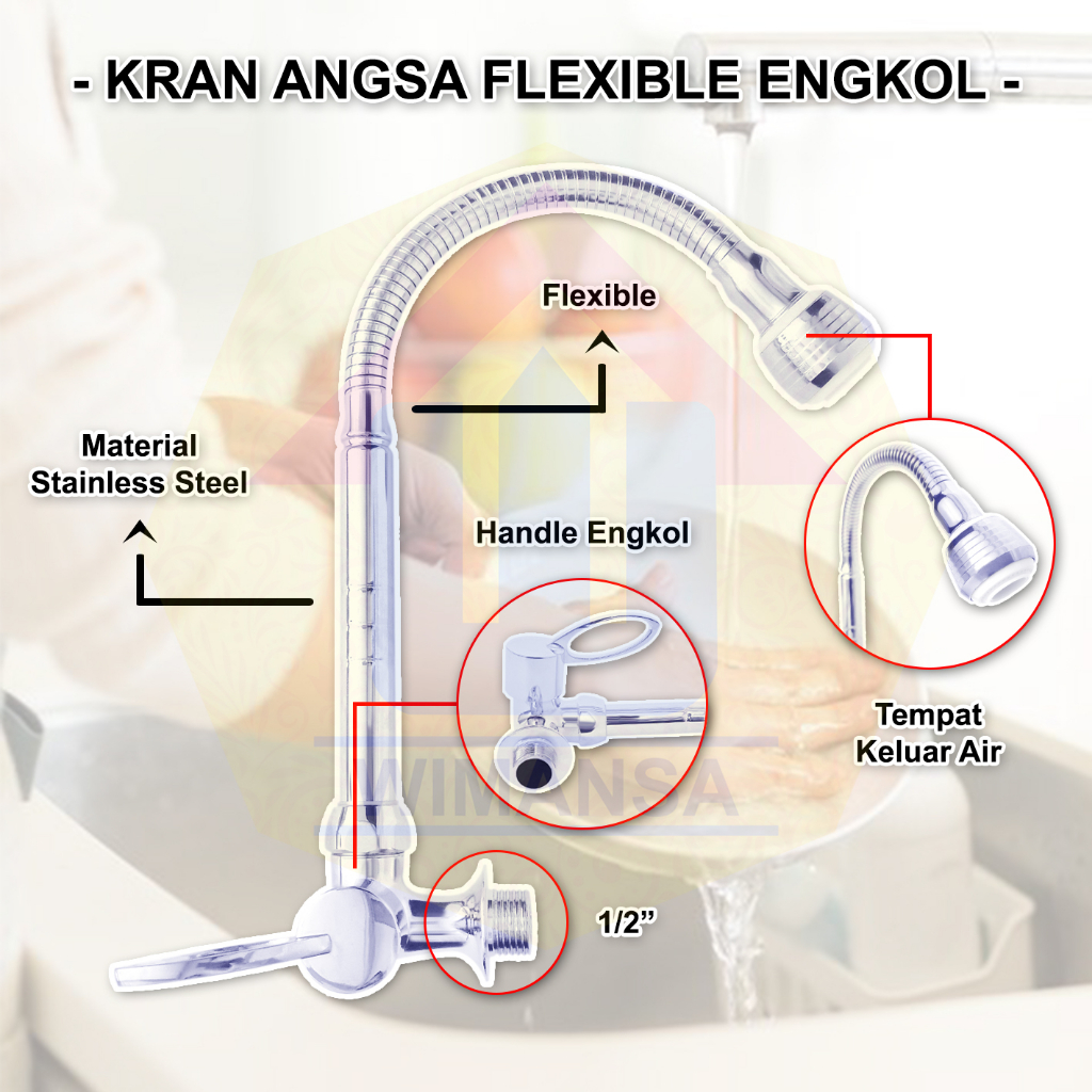 Jual KRAN ANGSA FLEXIBEL ENGKOL | Shopee Indonesia