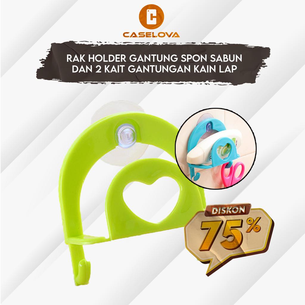 Jual Rak Holder Gantung Spon Sabun Dan 2 Kait Gantungan Kain Lap ...