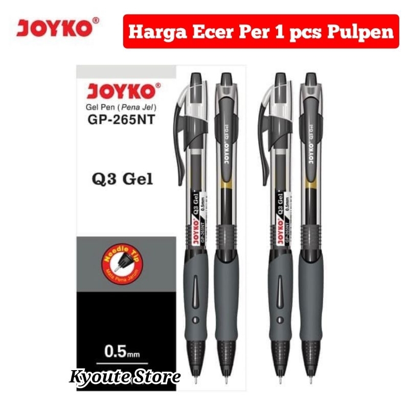 Jual Pulpen Joyko Gel Pen 0.5 mm Retractable Black Ink Smooth Writing ...