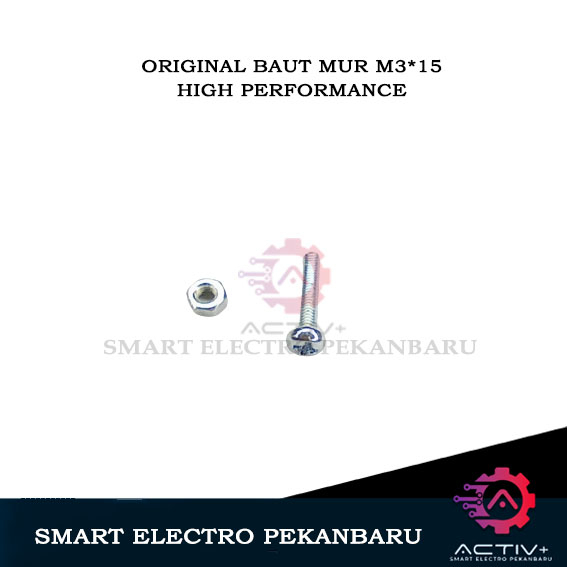 Jual MUR BAUT 3x15mm M3X15 untuk transistor Mur Putih M3 Hex Nut Mur ...
