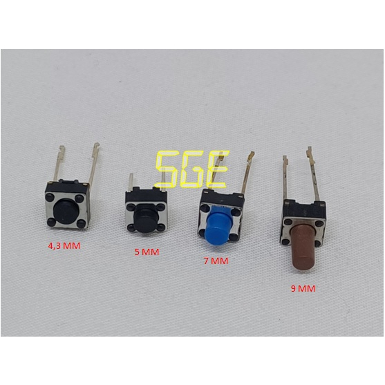 Jual Tactile Switch Push Button 6x6 2 Pin Kecil | Shopee Indonesia