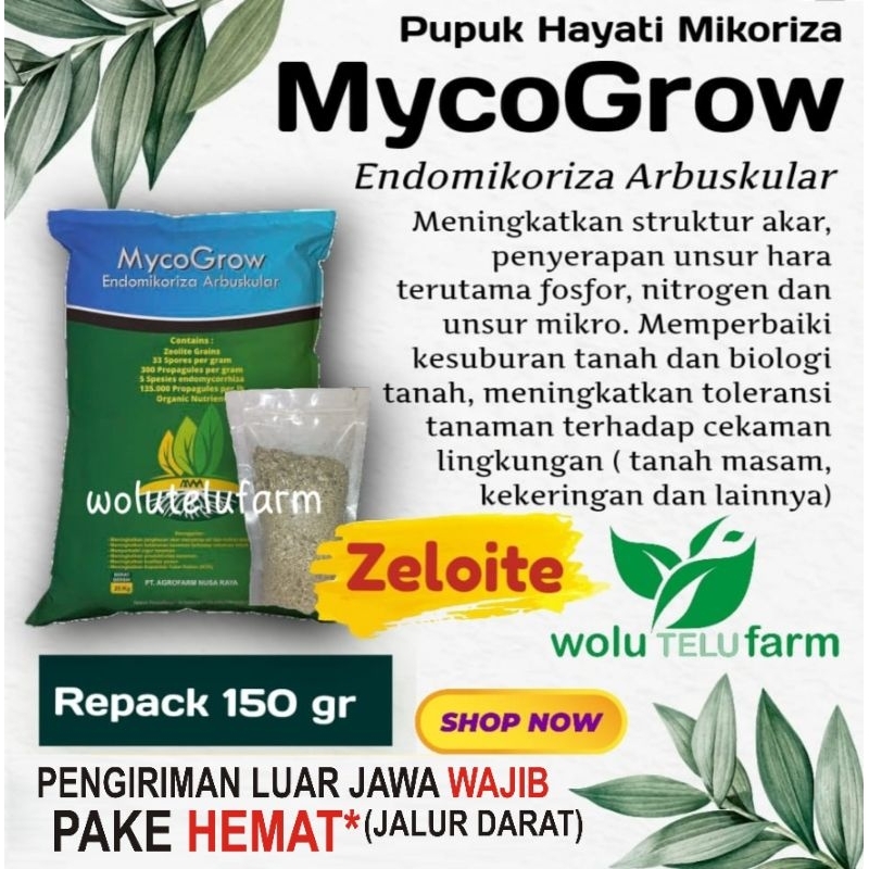 Jual pupuk mikoriza Mycogrow endomikoriza arbuskular repack 150gr ...