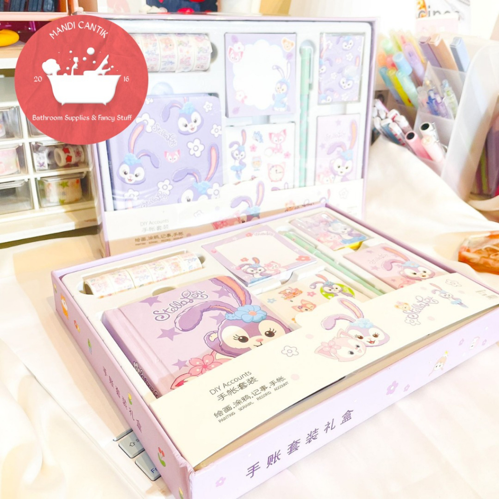 Jual Paket jurnal 7 in 1 duffy cat journal kartun souvernir termurah ...