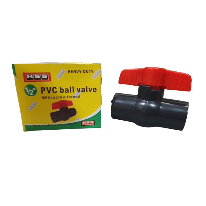 Jual HSS PVC Ball Valve "1/2" PVC Polos Stop Kran Air Saluran Pipa Plastik | Shopee Indonesia