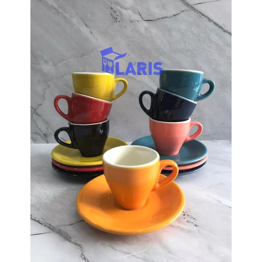 Jual Cangkir Mini Kopi Espresso Keramik Warna 90ml Cangkir Cafe ...