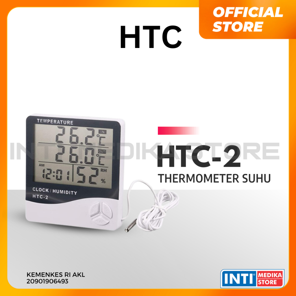 Jual HTC - Thermometer Hygrometer HTC 2 / Alat Pengukur Temperatur Udara | Shopee Indonesia