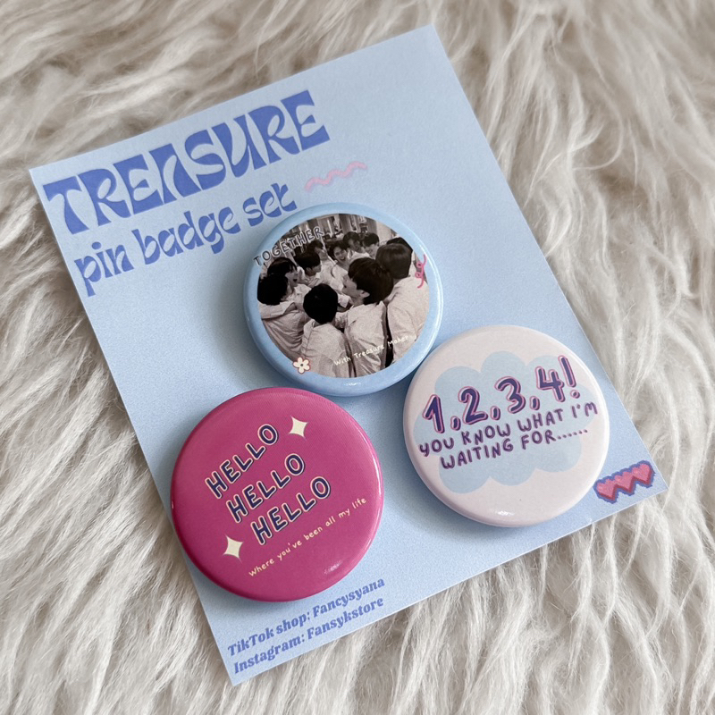 Jual TREASURE PIN BADGE SET - PENITI BROS KPOP | Shopee Indonesia
