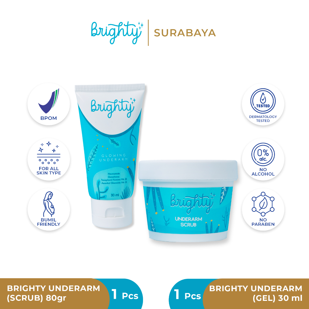Jual Brighty Glowing Underarm X Underarm Scrub | Shopee Indonesia