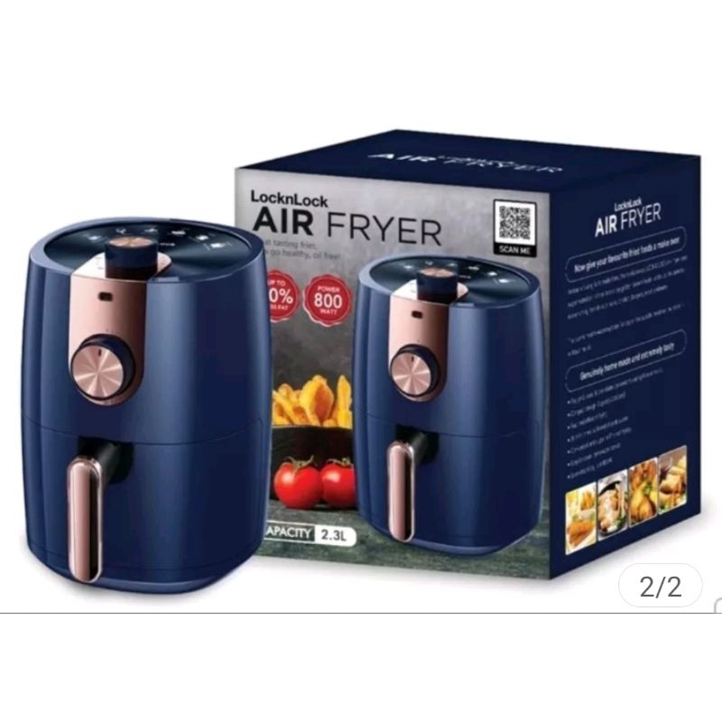 Jual Lock n lock air fryer 2.3 Liter series Blue, White dan Black ...