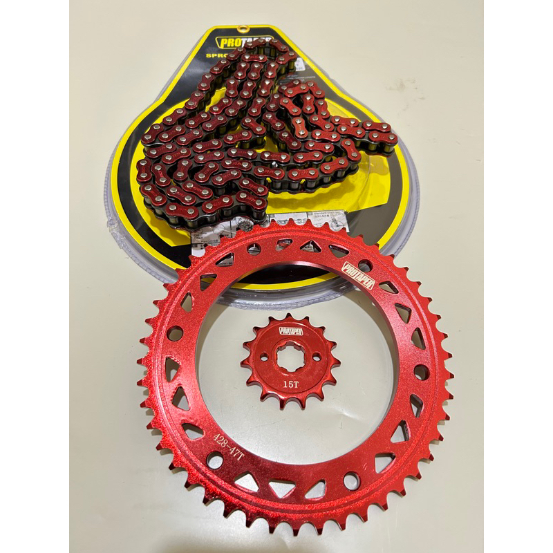 Jual Gear set protaper Crf 150 428H Ukuran 47, 48, 52, 53,54-15T gir ...