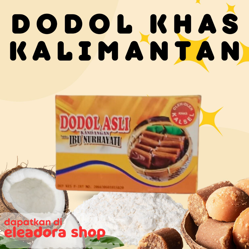 Jual Dodol Kandangan Asli Ibu Nurhayati - Kemasan Kotak - Khas Kalimantan Selatan | Shopee Indonesia