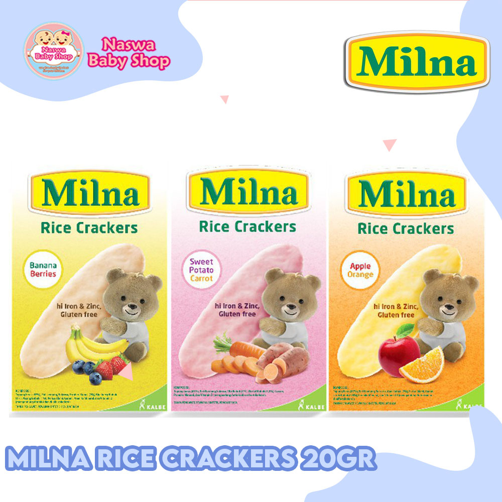 Jual Milna Rice Crackers 20gr Cemilan Anak | Shopee Indonesia