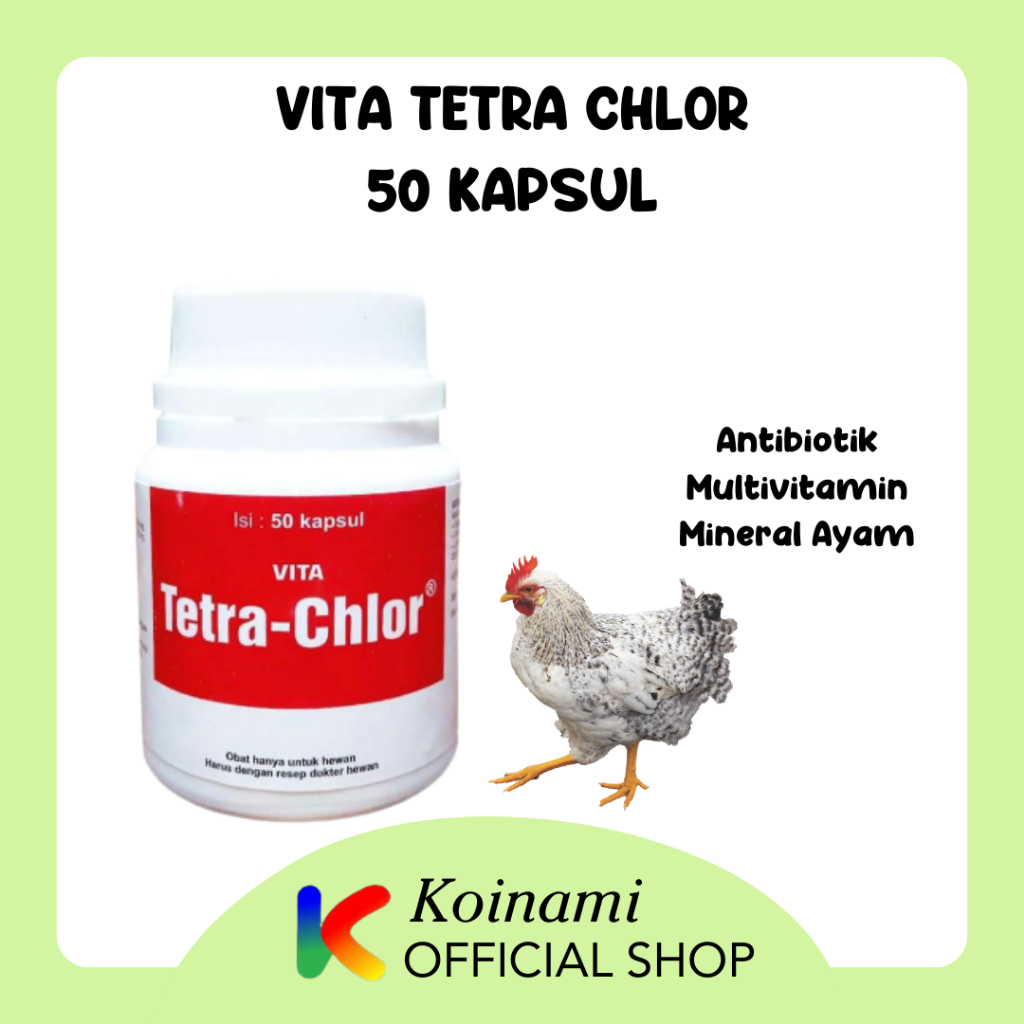 Jual VITA TETRA CHLOR 50 KAPSUL / antibiotik Multivitamin Mineral ...