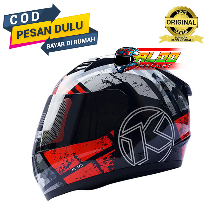 Jual HELM KYT R10 BLACK DOFF KACA SMOKE | KYT R 10 | HELM FULL FACE | KYT SINGLE VISOR ...