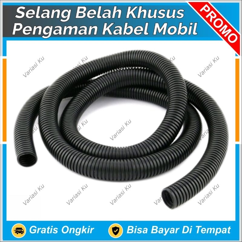 Jual SELANG BELAH SPIRAL FLEKSIBEL ELASTIS PENGAMAN KABEL PEMBUNGKUS ...