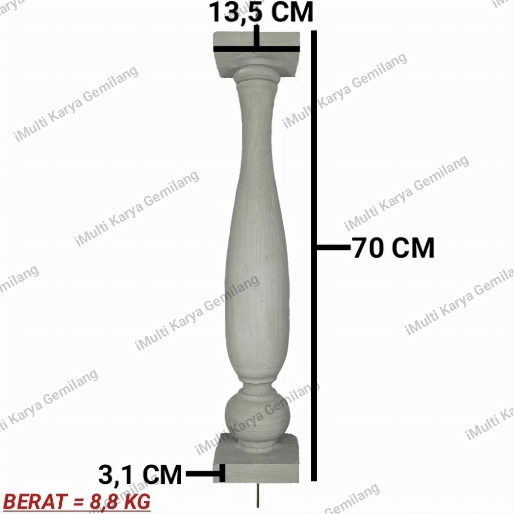 Jual Pion pagar/pion beton/pion tiang/pion/pion pagar panjang 70cm ...