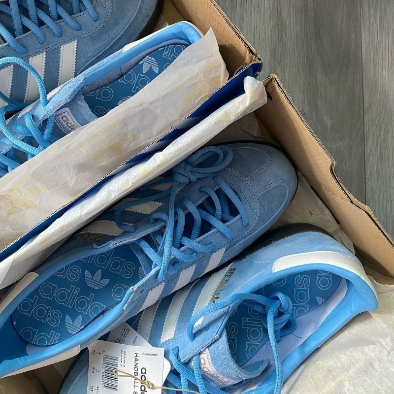Jual Adidas Handball Spezial ice blue | Shopee Indonesia