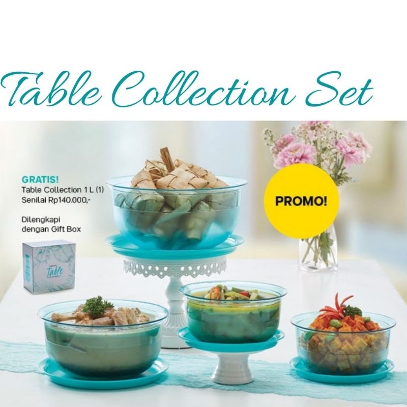 Jual Table Collection Set Tupperware Free | Shopee Indonesia