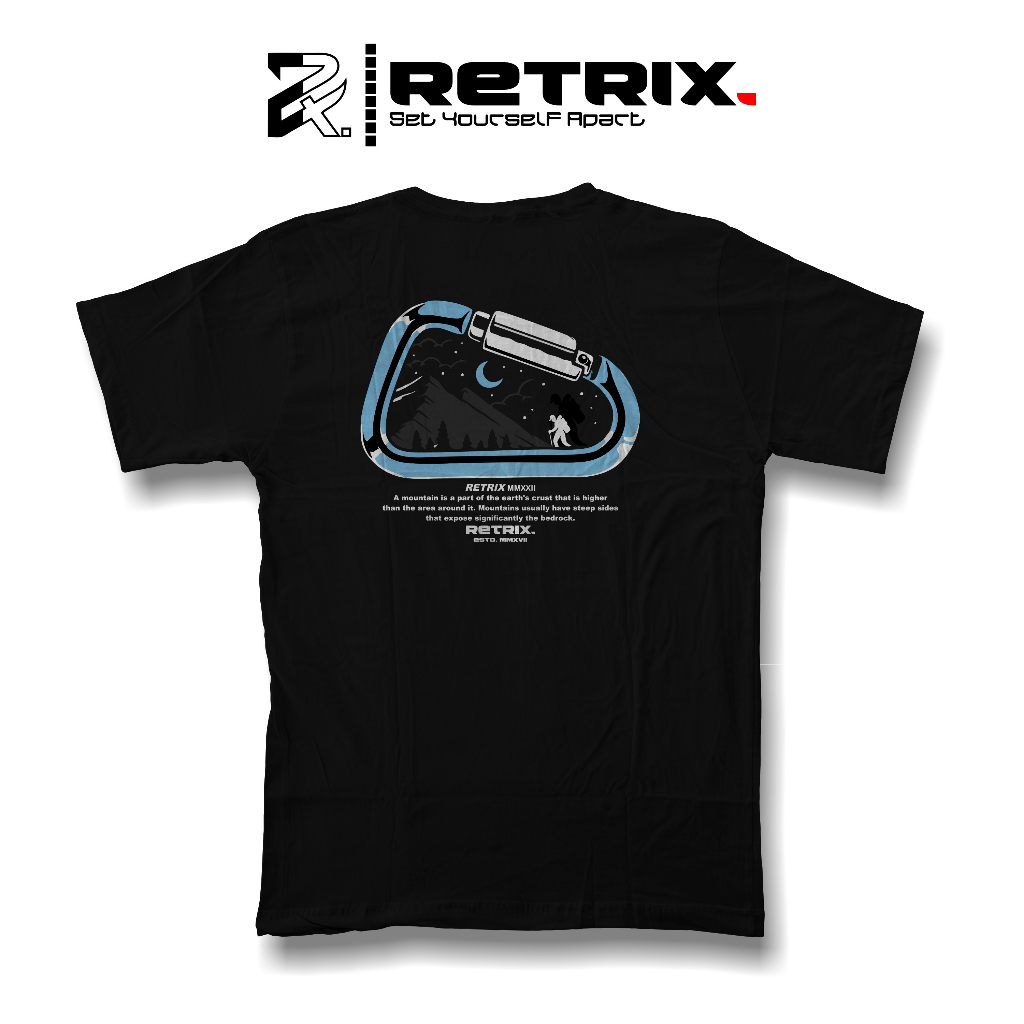 Jual Retrix Tshirt Climbing Series - Hitam | Shopee Indonesia