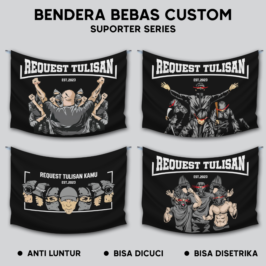 Jual BENDERA SUPORTER BEBAS REQUEST JUMBO| BENDERA KOMUNITAS | BENDERA ...