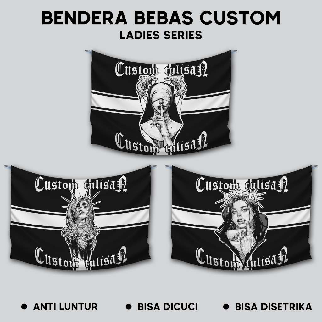 Jual BENDERA KELAS LADIES GIRL SUPORTER JUMBO BEBAS REQUEST | BENDERA ...