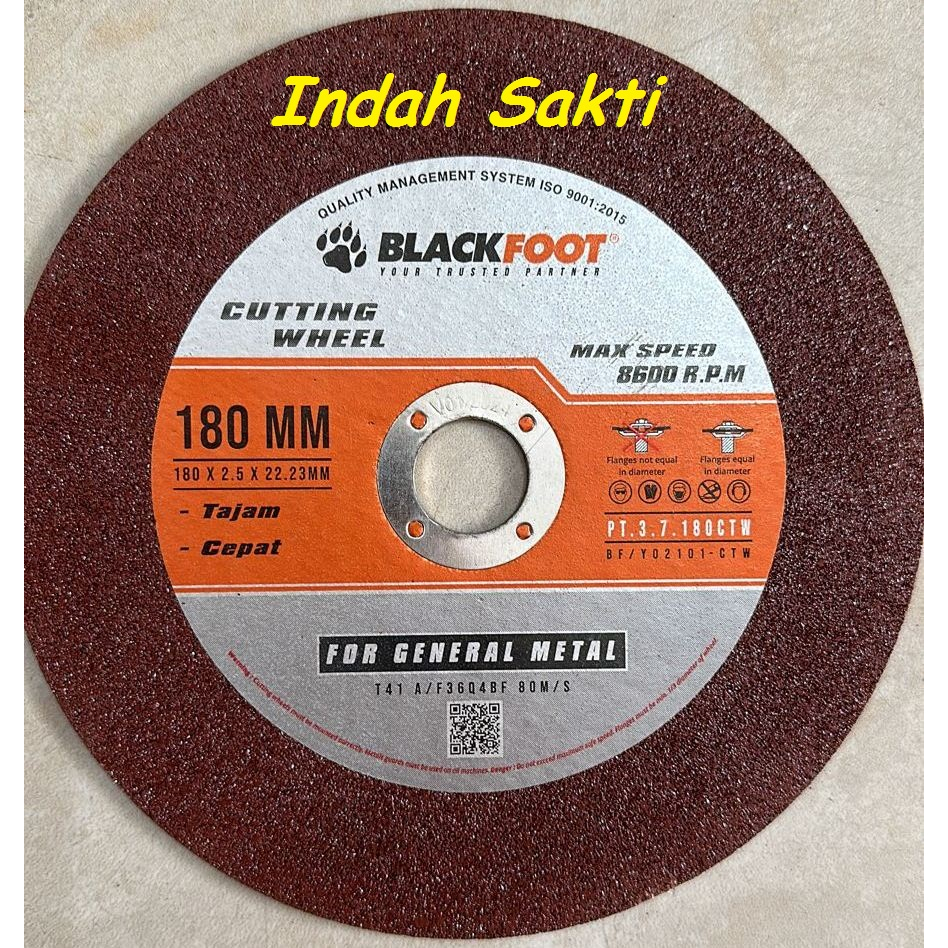 Jual Batu Gerinda Potong Besi Mata Gerinda Cutting Wheel 7" Blackfoot ...