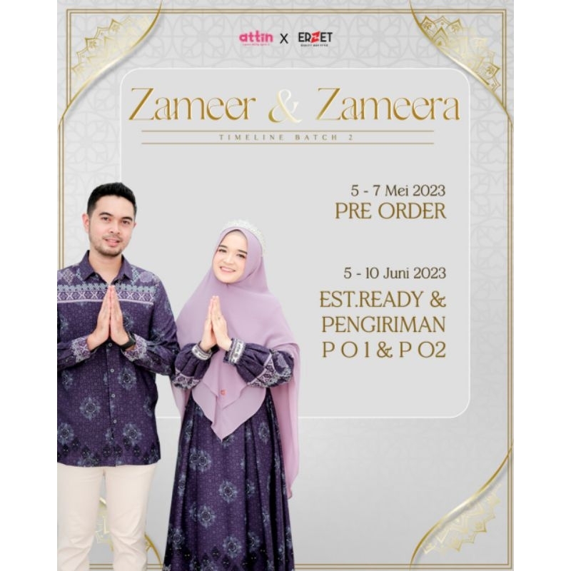 Jual OPEN PO BATCH 2 ZAMEER DAN ZAMEERA BY ATTIN | Shopee Indonesia