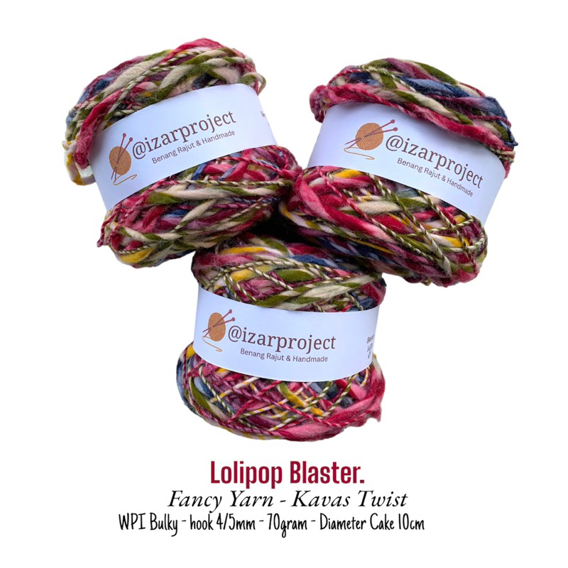 Jual Benang Loopy Twist - Benang Rajut Bulky Kavas Twist Ombre"Lolipop ...