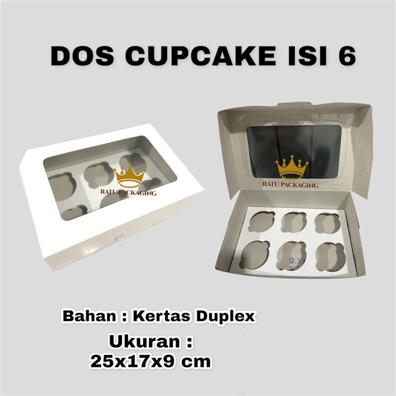 Jual [10PCS] Dos DUPLEX CUPCAKE ISI 6 Karton Box Kardus Hampers Kue ...