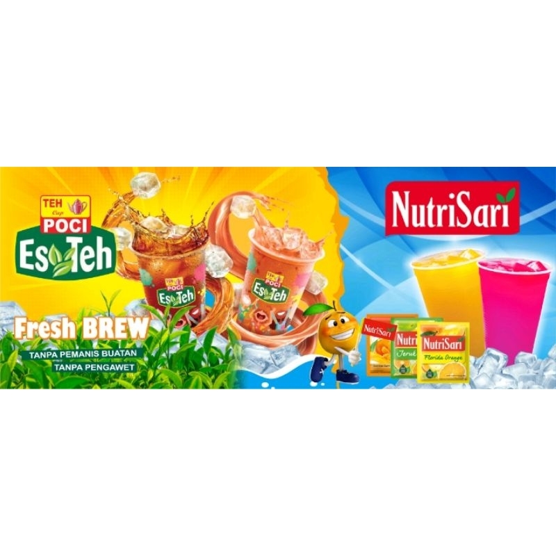 Jual Spanduk Banner Es Teh & Nutrisari 2 x 1 | Shopee Indonesia