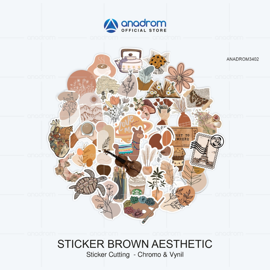 Jual Sticker Brown Aesthetic | Sticker Laptop Aesthetic | Anadrom 3402 ...