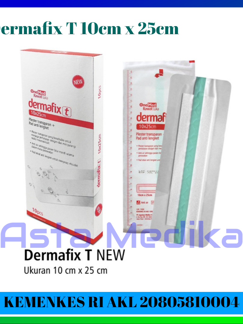 Jual Dermafix T 10x25 cm - Plester Luka Transparan Anti Air 10x25 cm ...