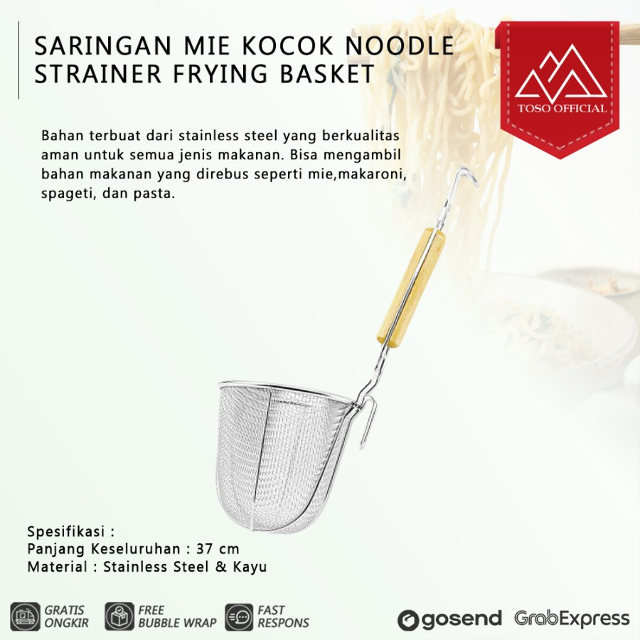 Jual Saringan Mie Kocok Kangkung Pasta Ramen Noodle Strainer Frying ...