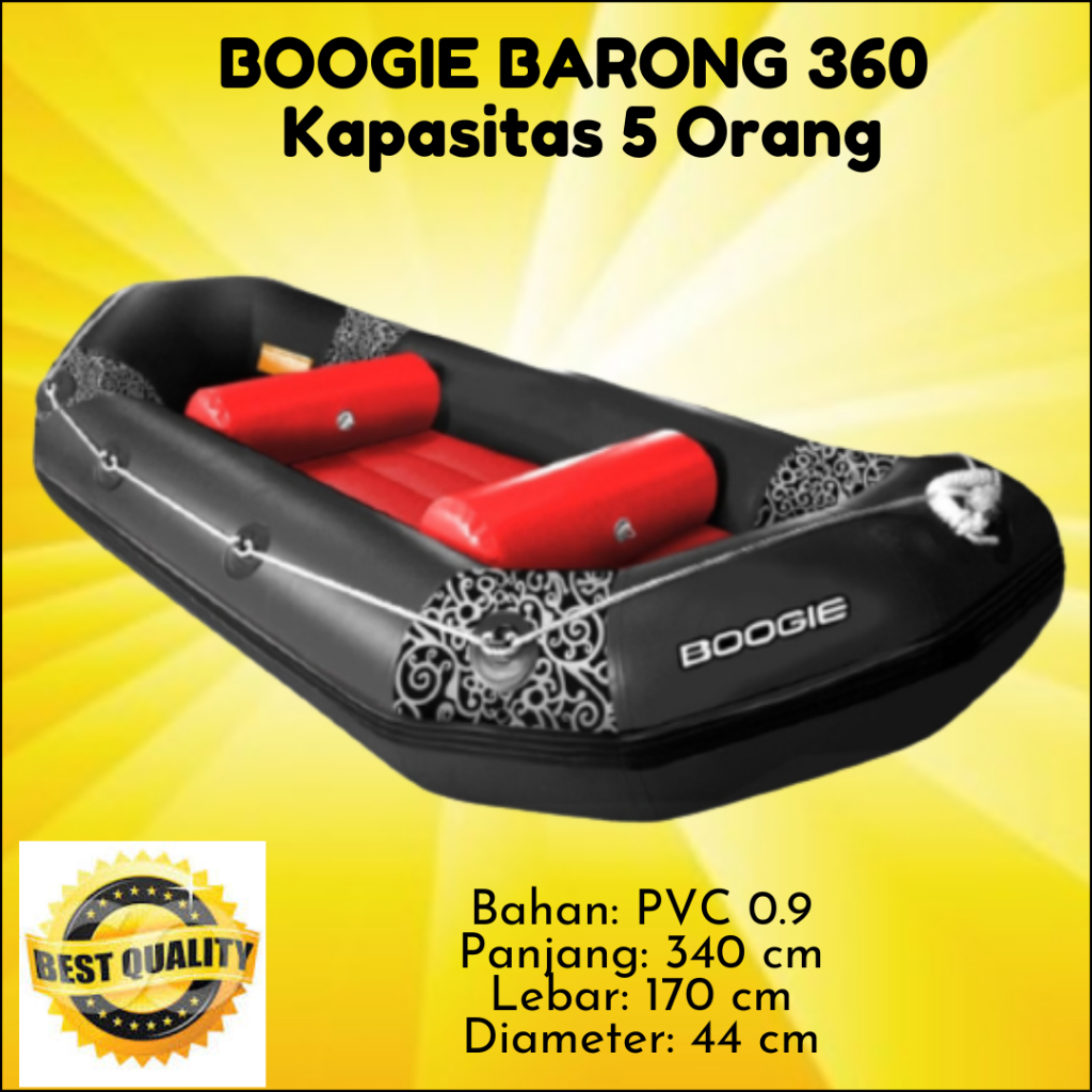 Jual Perahu Karet BOOGIE BARONG 360 Arung Jeram Rafting Kapasitas 5 ...
