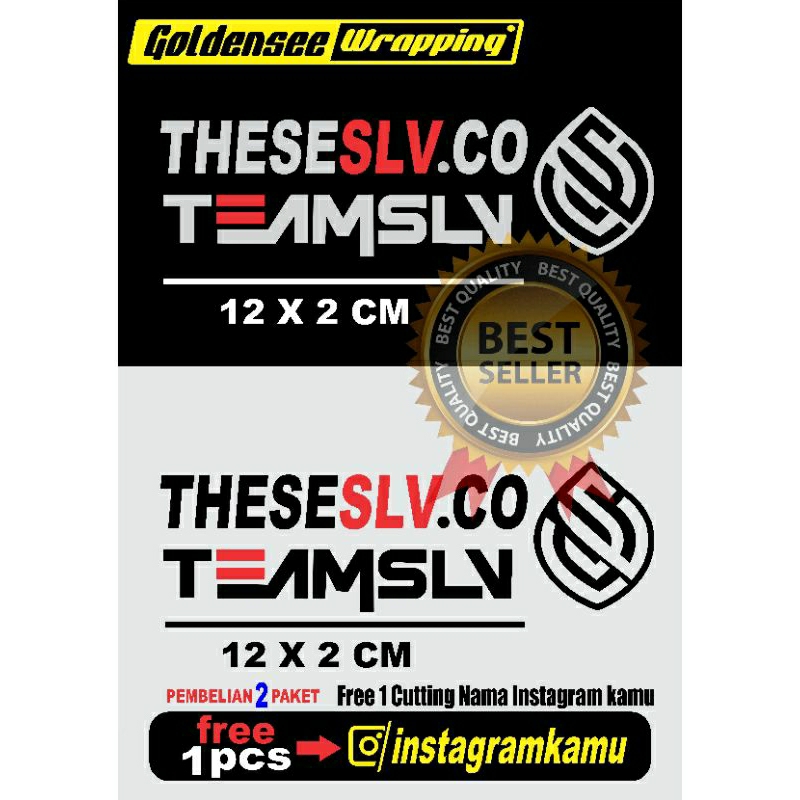 Jual LARIS & MURAH...!!! Cutting Sticker TEAMSLV, LOGO SLV, TEAM SILVER ...