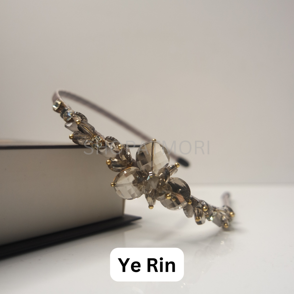 Jual Grey - Premium Korean Crystal headband (mahkota, bando, tiara ...