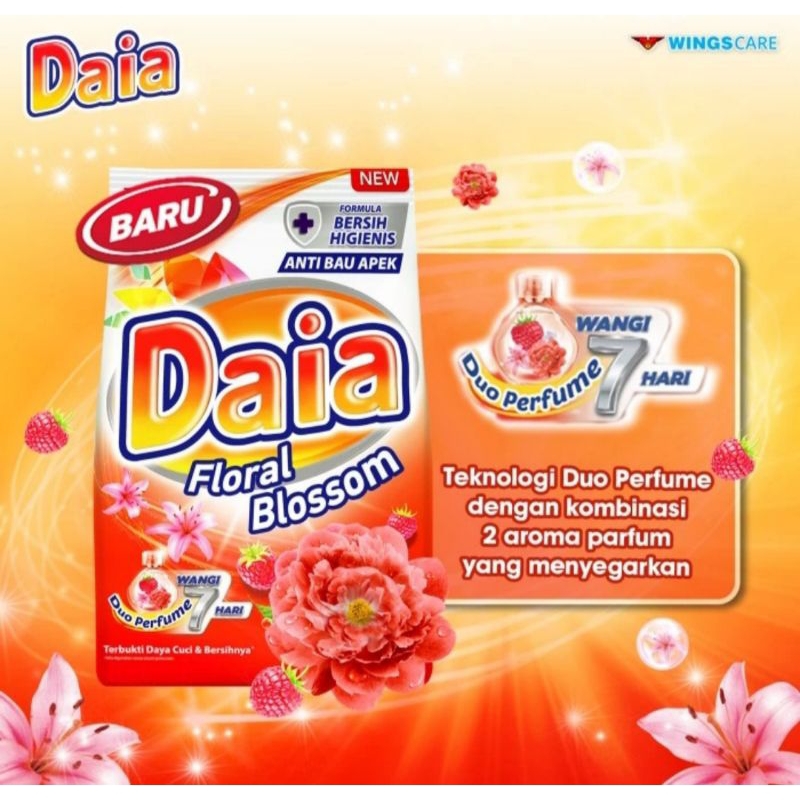Jual DAIA DETERGEN FLORAL BLOSSOM BUNGA - 2,7KG | Shopee Indonesia
