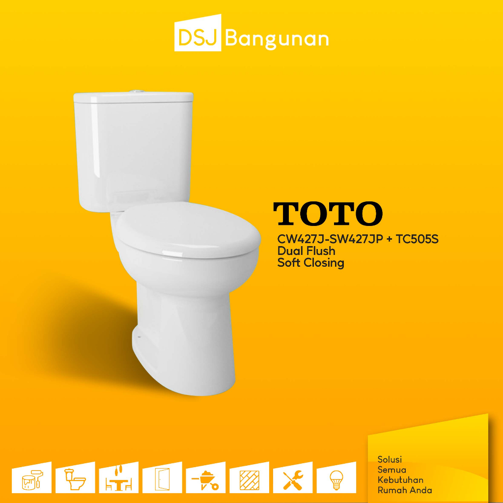 Jual TOTO Closet Duduk CW 427 J - SW427JP + TC505S | Shopee Indonesia