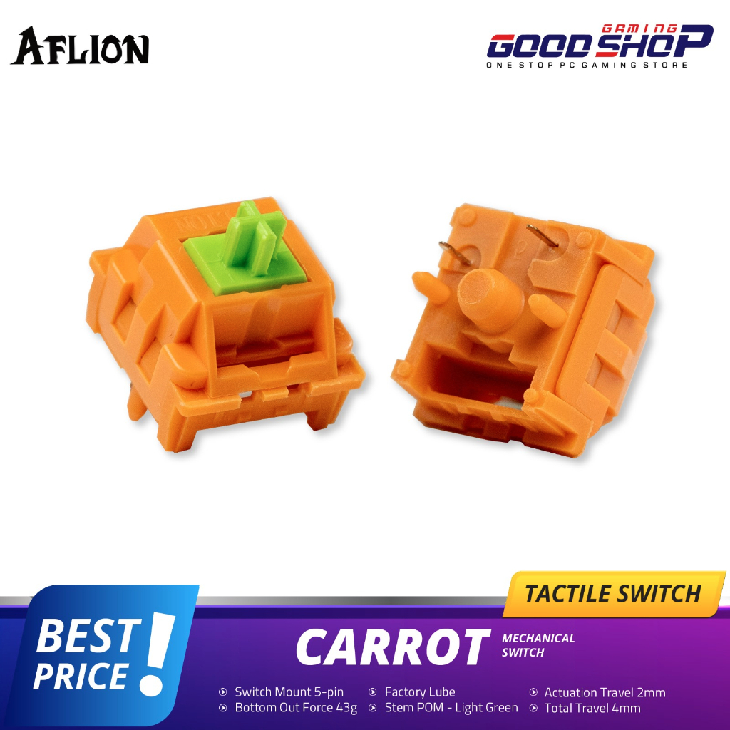 Jual AFLION Carrot 43g Switch (Tactile - PCB Mount) | Shopee Indonesia