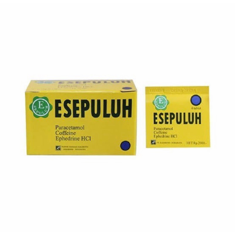 Jual Esepuluh strip 4 tablet ( E10 obat panas kepala pusing ) | Shopee ...