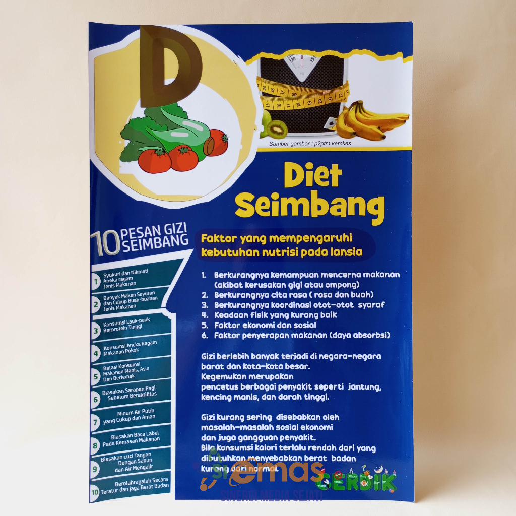 Jual Poster Gizi | Poster Diet Seimbang | Poster Kesehatan | Shopee ...